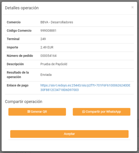 PayGold | Redsys | Desarrolladores TPVV
